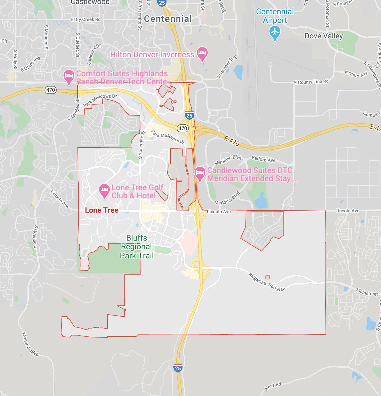 Lone Tree Zip Code Map - United States Map